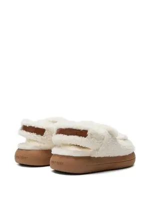Moon Boot Shearling Platform Sandals - Multicolor