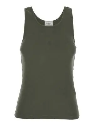 SAINT LAURENT Saint Laurent Debardeur Broderie Jersey Top