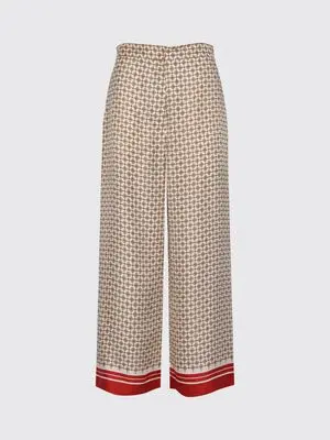 Max Mara Max Mara Studio Geometric Print Wide Leg Trousers Red