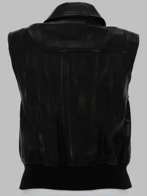 DIESEL® Distressed Gilet Bomber - Brown