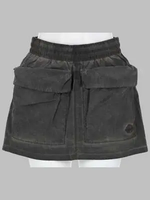 DIESEL® DIESEL Nylon Mini Skirt With Maxi Pockets Gray
