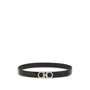 FERRAGAMO Gancini Buckle Belt - Black
