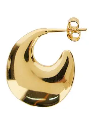 Saint Laurent Drop Earrings With Engraved Logo In Gold-colored Brass