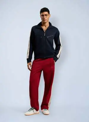 Palm Angels Curved Logo Zip-up Track Jacket