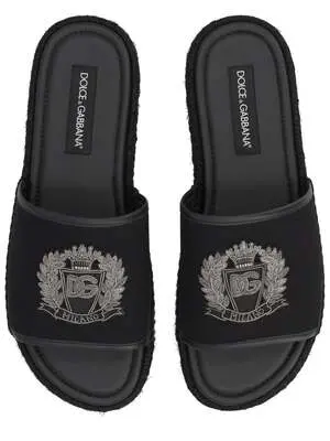 Dolce & Gabbana Logo Espadrille Slide