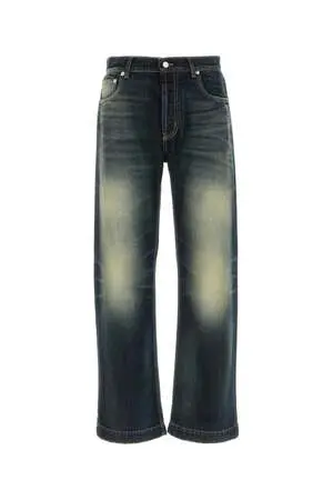 Alexander McQueen Wide Leg Jeans - Blue