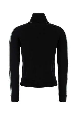 Casablanca Merino Wool Zip-up Cardigan With Applique