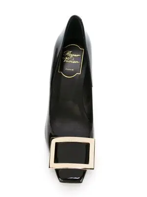 ROGER VIVIER Trompette Patent Leather Pumps With Buckle Detail - Multicolor