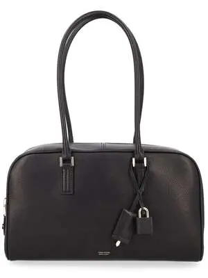 TOM FORD Small Leather Top Handle Bag With Lock Detail - Black