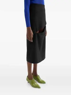 JIL SANDER Midi Skirt With Cut-out Detail