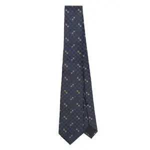 Gucci Signature Gg Supreme Print Silk Neck Tie - Black
