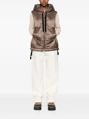 Max Mara Quilted Hooded Down Vest - Multicolor