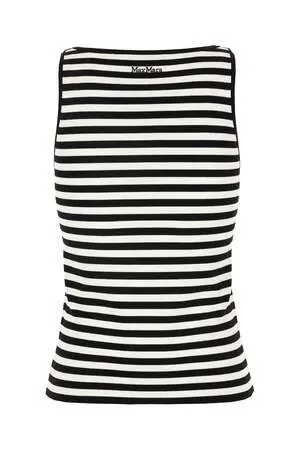 Max Mara Striped Ribbed Tank Top