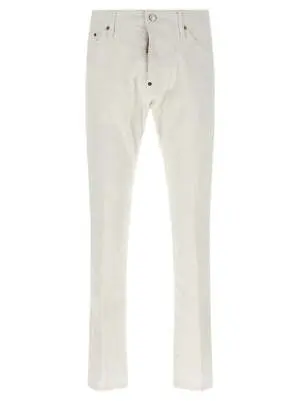 Dsquared2 Teddy Stretch Cotton Bull Denim Jeans - White
