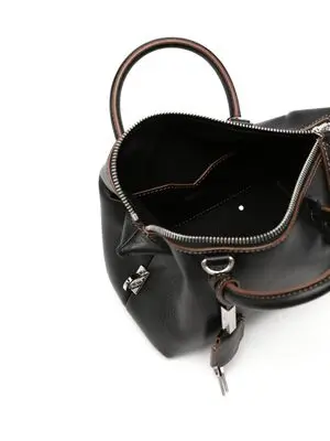 Max Mara Leather Handbag With Padlock Detail - Multicolor