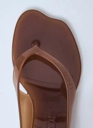 Chloé Transparent Tpu Kitten Heel Sandals - Brown