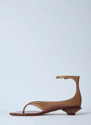 Chloé Transparent Tpu Kitten Heel Sandals - Brown