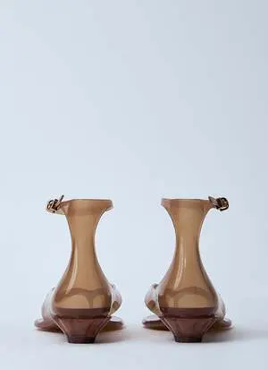 Chloé Transparent Tpu Kitten Heel Sandals - Brown
