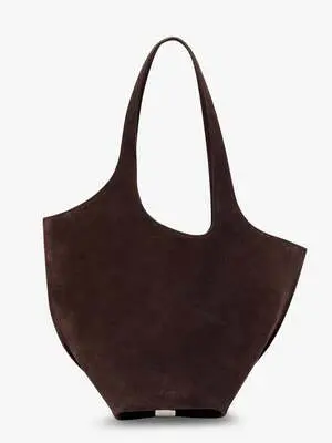 Attico La Scoop Suede Shoulder Bag - Brown