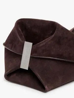 Attico La Scoop Suede Shoulder Bag - Brown