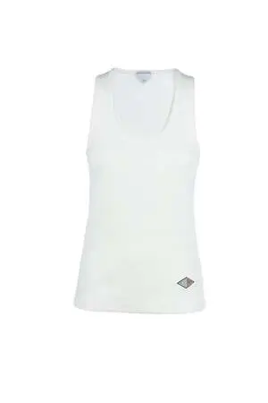 Bottega Veneta Ribbed Tank Top With Embroidered Detail - Multicolor