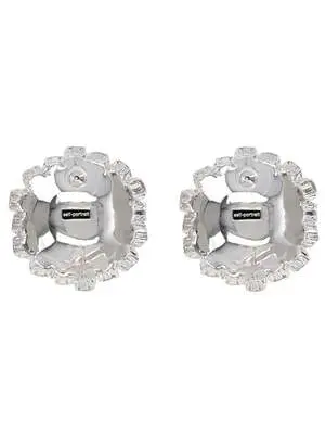 SELF-PORTRAIT Crystal Flower Earrings
