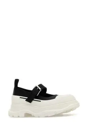 Alexander McQueen Two-tone Leather And Rubber Ballerinas