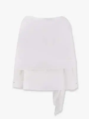 Max Mara Cotton Shirt With Knot Detail - Multicolor