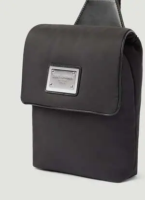 Dolce & Gabbana Logo Plaque Nylon Belt Bag