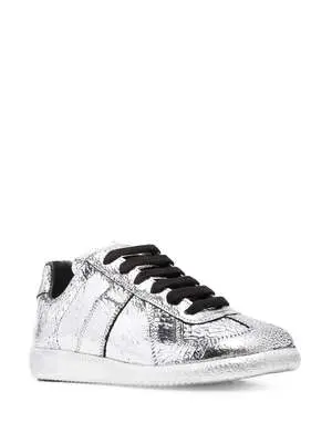 MAISON MARGIELA Replica Sneakers Metallic Leather - Silver