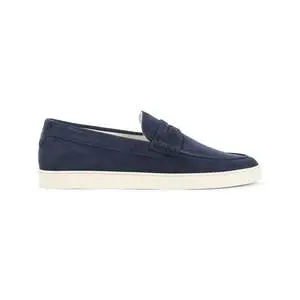 Brunello Cucinelli Suede Penny Loafers - Blue