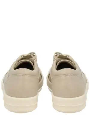Rick Owens Leather Lace-up Sneakers - Cream