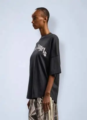 Palm Angels Curved Logo Oversized T-shirt