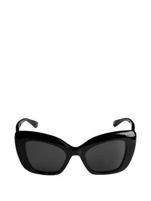 Balenciaga Cat Eye Sunglasses With Gold Tone Logo Plaque - Multicolor