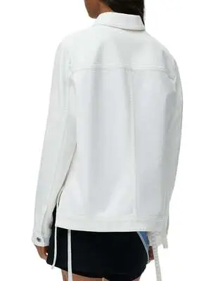 Loewe X Paula's Ibiza Denim Jacket With Leather Pocket