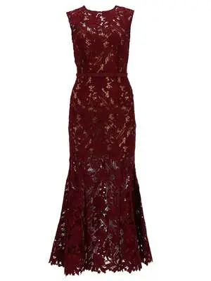 SELF-PORTRAIT SELF-PORTRAIT Floral Lace Midi Dress