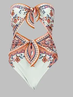 Zimmermann Belted High-waist Silk Trousers - Multicolor