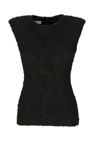Dries Van Noten Embellished Cap Sleeve Top