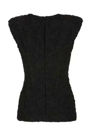Dries Van Noten Embellished Cap Sleeve Top