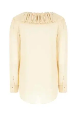 Saint Laurent Ruffled V-neck Blouse