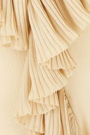 Saint Laurent Ruffled V-neck Blouse