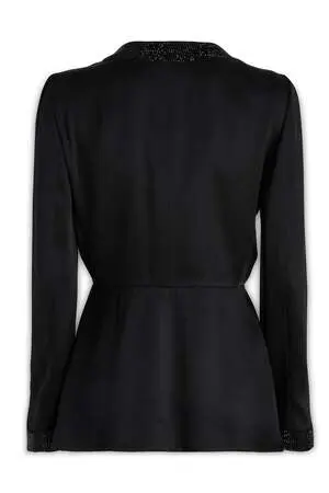 Giorgio Armani Embellished Wrap Top