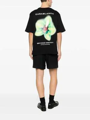 Casablanca Glitch Orchid Oversized T-shirt - Black
