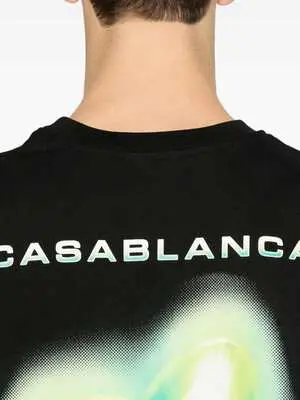 Casablanca Glitch Orchid Oversized T-shirt - Black