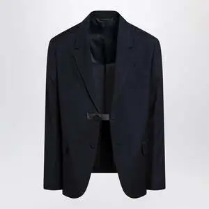 Fendi Single Breasted Wool Jacket - Blue