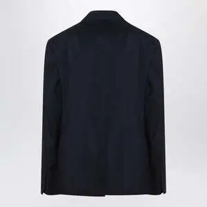 Fendi Single Breasted Wool Jacket - Blue