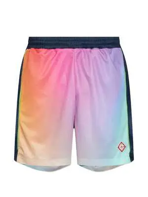 Casablanca Faded Effect Logo Shorts