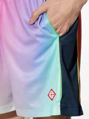 Casablanca Faded Effect Logo Shorts
