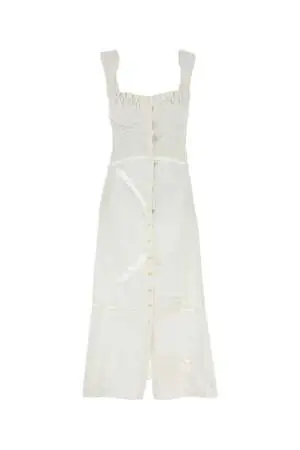 MARINE SERRE Cotton Dress - White