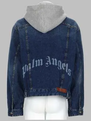 Palm Angels Denim Jacket With Hood